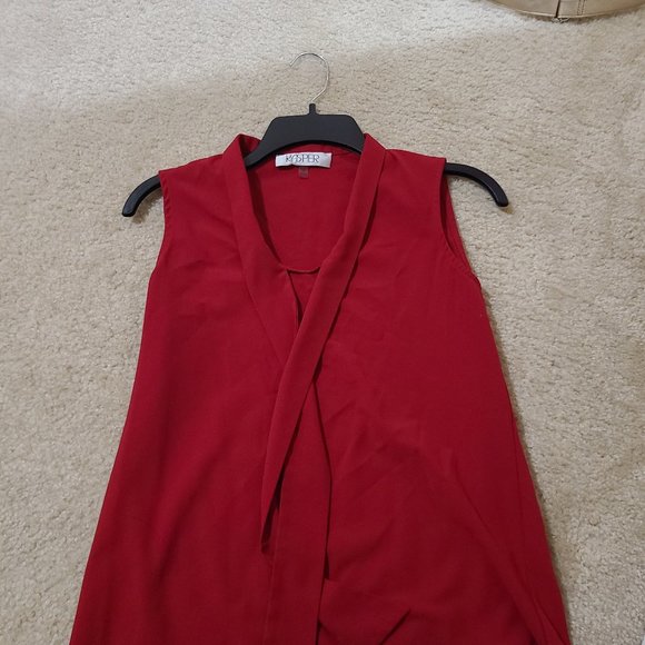 Kasper | Tops | Red Blouse | Poshmark